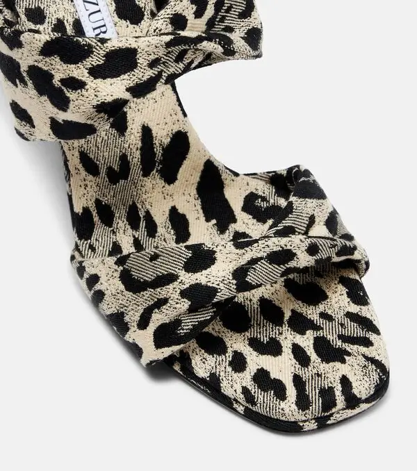 AQUAZZURA Twist 95 Leopard-print Sandals