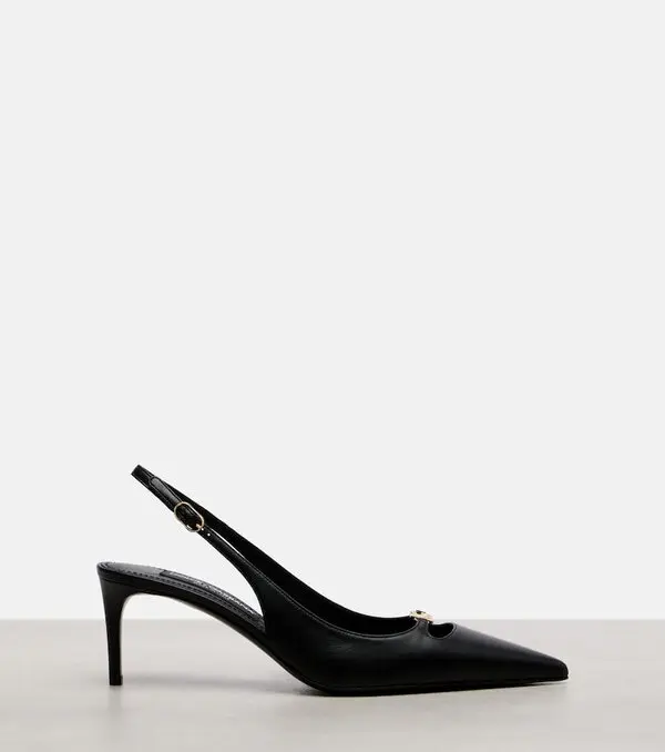Dolce & Gabbana Lollo Dg 60 Leather Slingback Pumps