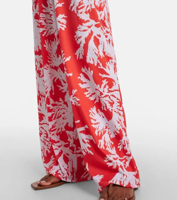 ALEXANDRA MIRO Cleo Printed Jersey Palazzo Pants
