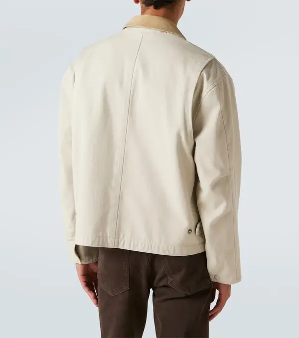 TOM FORD Suede-trimmed Cotton Canvas Jacket