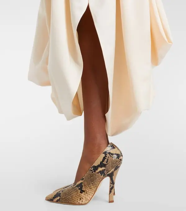 Magda Butrym 115 Snake-effect Leather Pumps