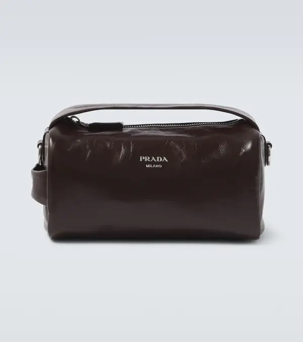 Prada Leather Tote Bag - Brown