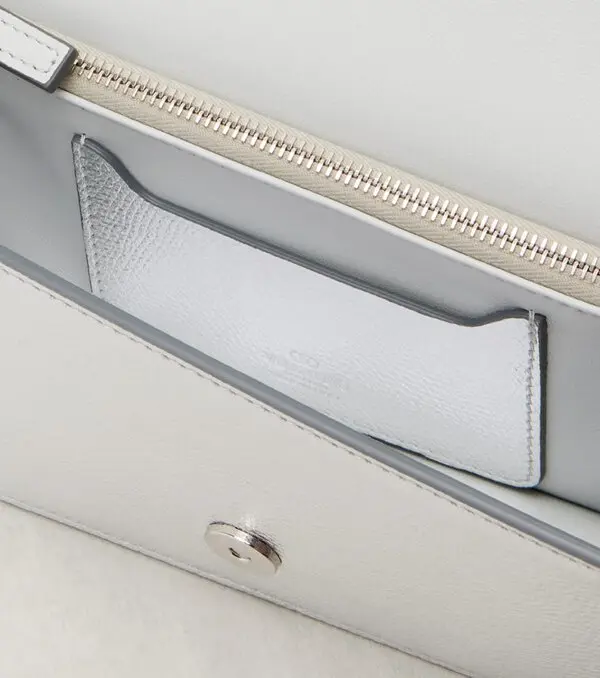 Valentino Garavani Vlogo Mini Metallic Leather Clutch