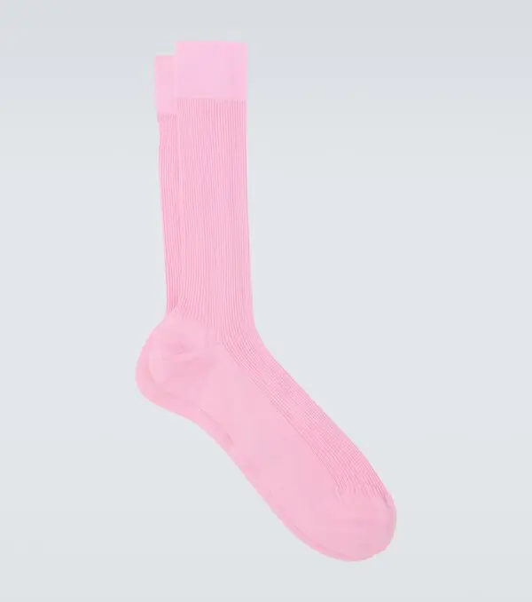 TOM FORD Ribbed-knit Cotton Socks - Pink
