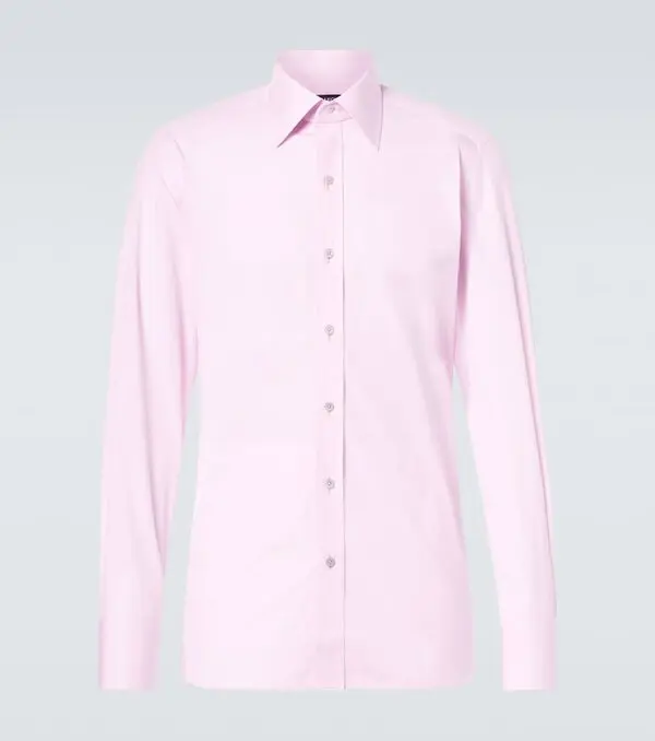 TOM FORD Cotton Poplin Shirt - Pink