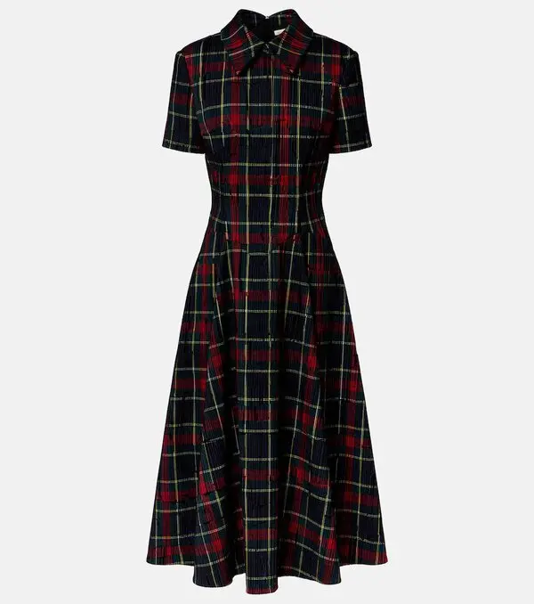 EMILIA WICKSTEAD Jody Checked Midi Dress - Multicoloured