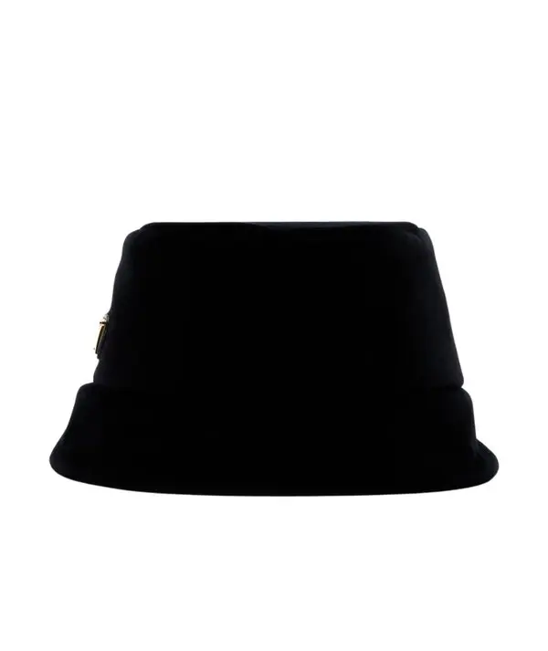 Prada Cotton Velvet Bucket Hat - Black