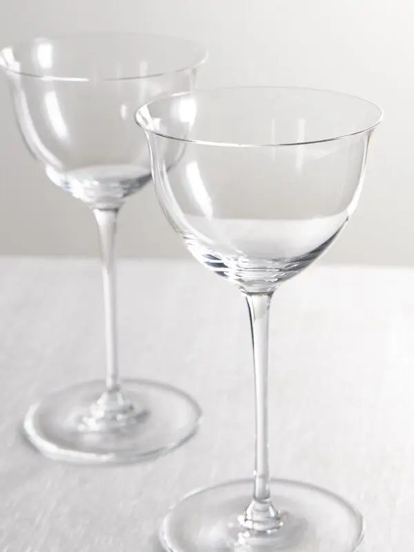 LOBMEYR Set Of Two Crystal Wine Glasses