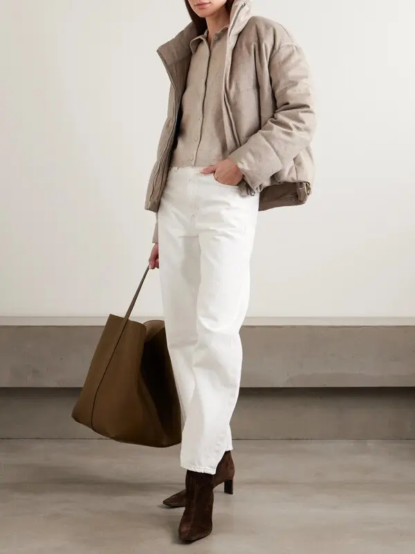 Max Mara Quilted Brushed-cashmere Down Jacket - Neutrals