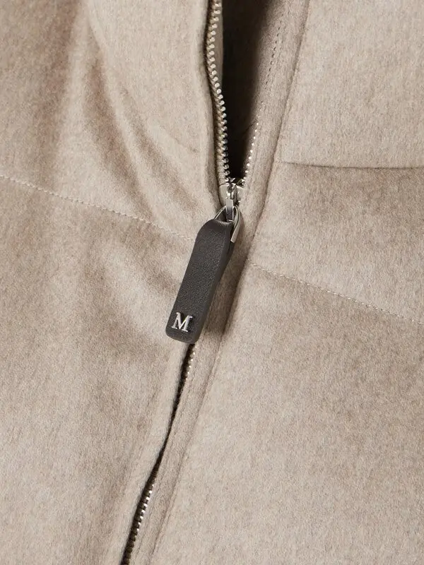 Max Mara Quilted Brushed-cashmere Down Jacket - Neutrals