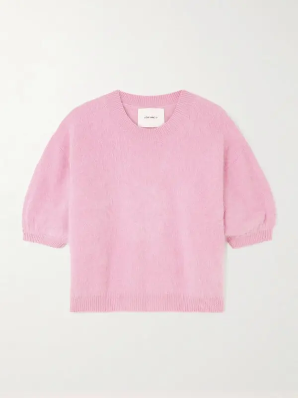 LISA YANG Juniper Brushed-cashmere Sweater - Pink