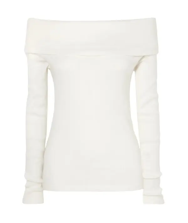 LISA YANG Claudina Off-the-shoulder Top - Off-white