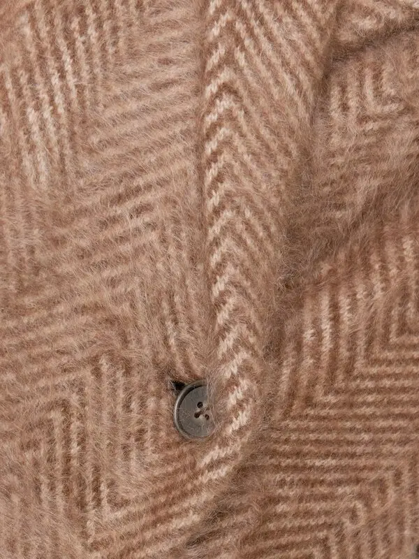 Guest In Residence Grizzly Double-breasted Herringbone Brushed-cashmere Coat