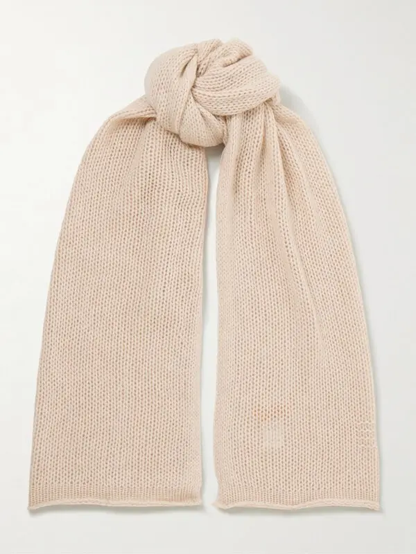 Guest In Residence The Blanket Ribbed Cashmere Scarf - Neutrals