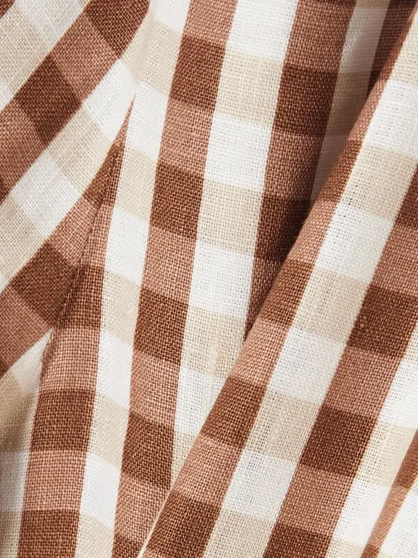 Faithfull The Brand Valeria Gingham Linen Capri Pants