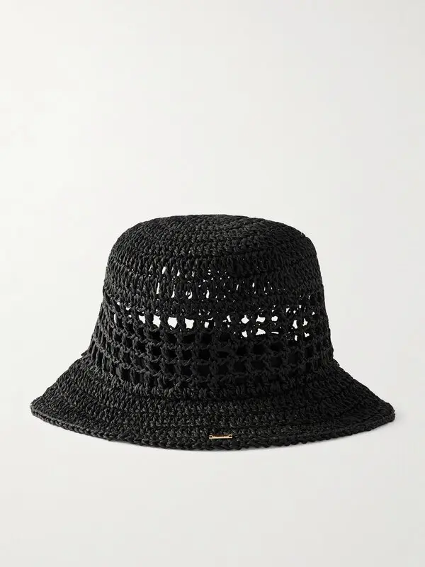Eugenia Kim Jonah Straw Bucket Hat - Black