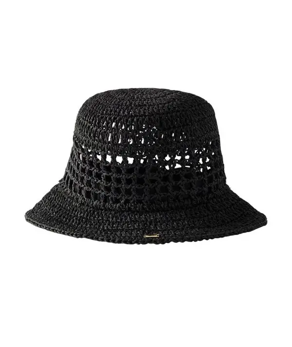 Eugenia Kim Jonah Straw Bucket Hat - Black