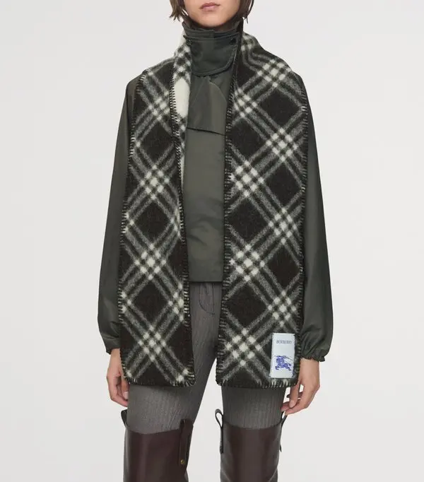 Burberry Wool Check Scarf