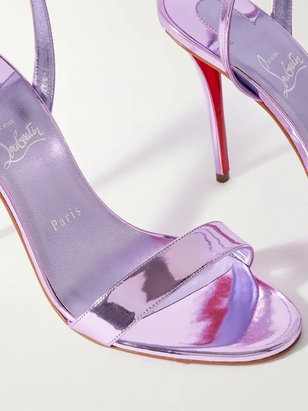 CHRISTIAN LOUBOUTIN Miss Z 100 Mirrored-leather Sandals