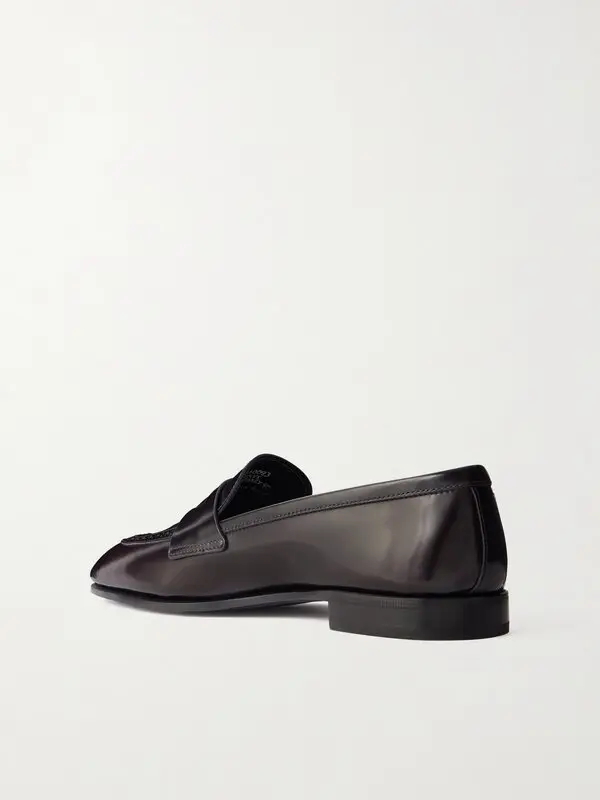 Church's Onyx Perforated Leather Loafers
