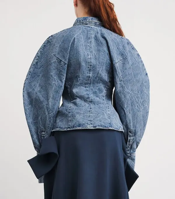A.W.A.K.E. Mode Tie-detail Denim Shirt