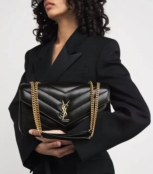 Saint Laurent Medium Loulou Shoulder Bag - Black