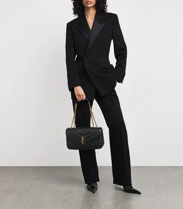 Saint Laurent Medium Loulou Shoulder Bag - Black