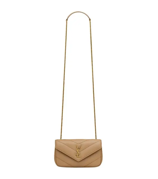 Saint Laurent Mini Loulou Leather Shoulder Bag
