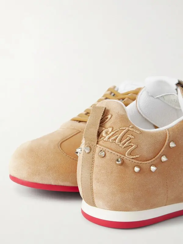 CHRISTIAN LOUBOUTIN Eleonora Studded Sneakers - Neutrals