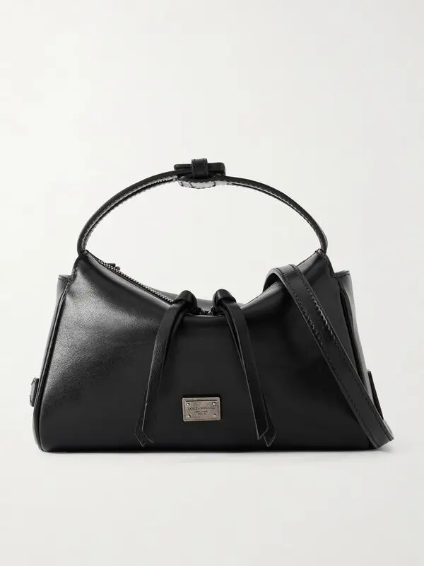 Dolce & Gabbana Vittoria Leather Shoulder Bag - Black