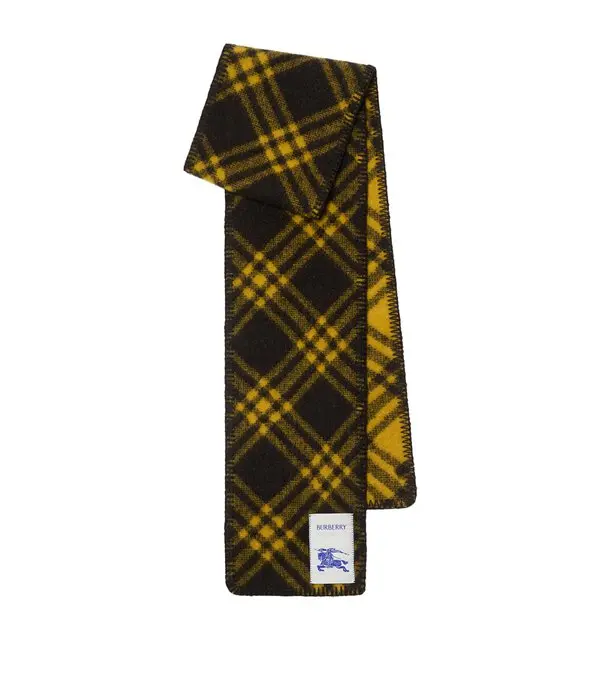 Burberry Wool Check Scarf - Brown