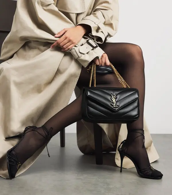 Saint Laurent Mini Loulou Shoulder Bag - Black