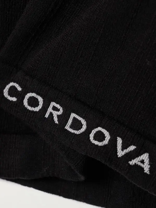 Cordova Sol Ribbed Turtleneck Top - Black