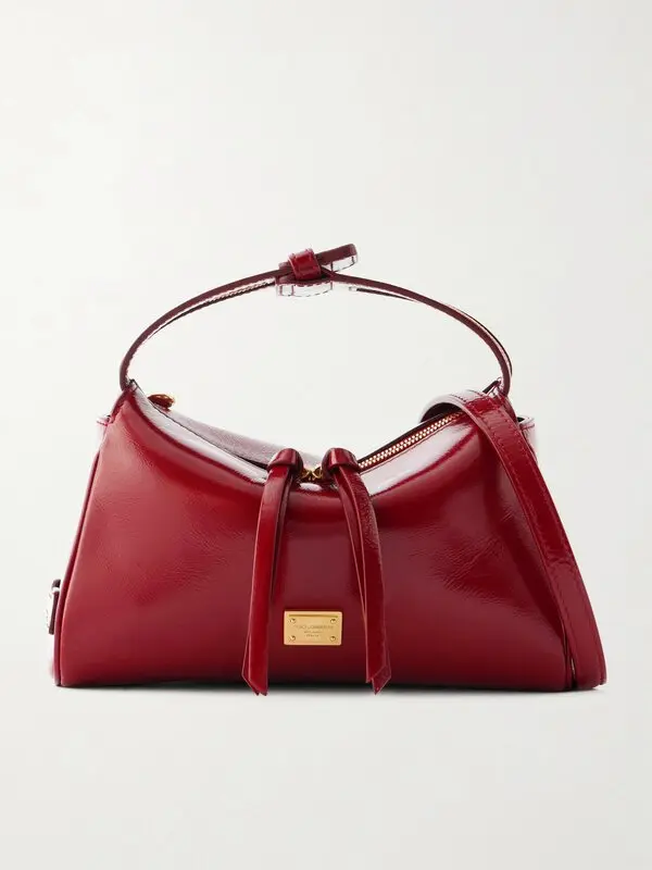 Dolce & Gabbana Vittoria Patent-leather Shoulder Bag - Red