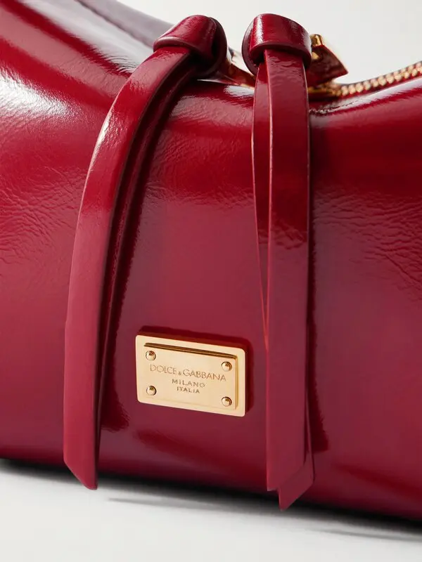 Dolce & Gabbana Vittoria Patent-leather Shoulder Bag - Red