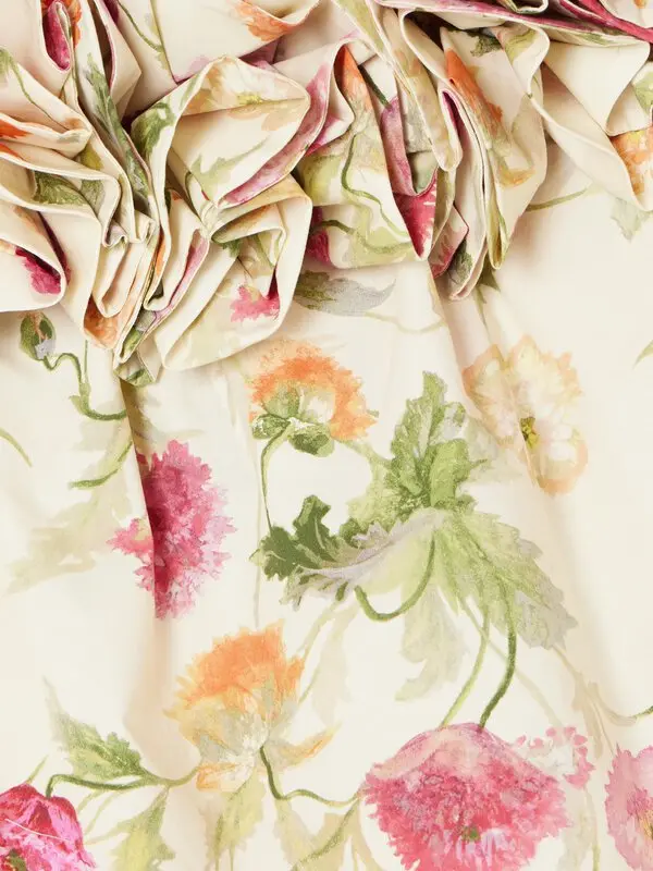 Carolina Herrera Off-the-shoulder Ruffled Floral-print Top - Multi