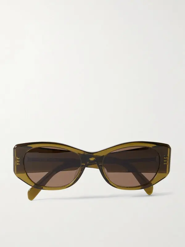 Celine Cat-eye Acetate Sunglasses - Green