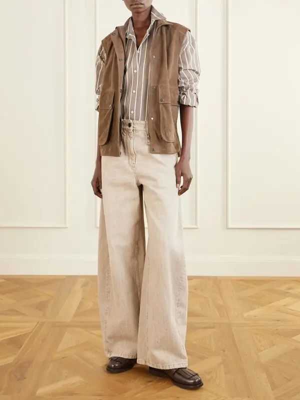 Brunello Cucinelli Embellished Suede Vest