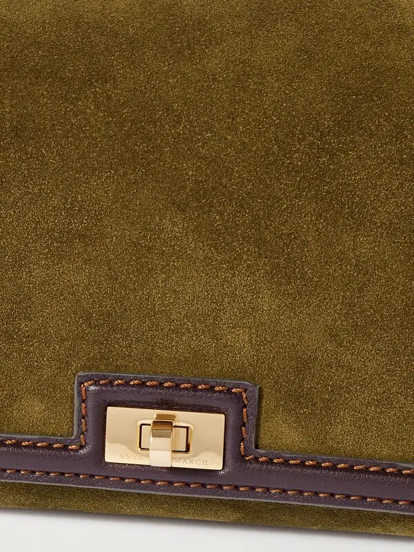 ANYA HINDMARCH Mortimer Frame Suede Shoulder Bag