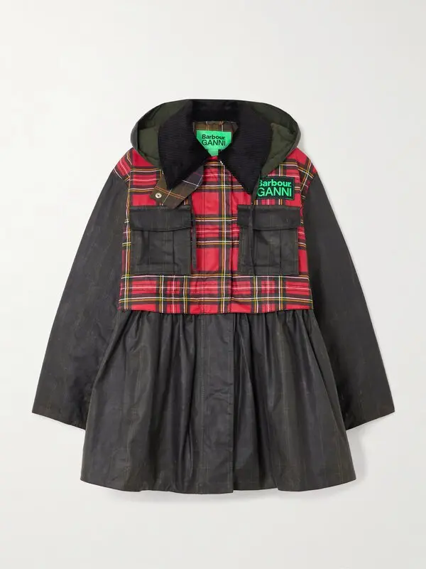 Barbour X Ganni Hooded Peplum Jacket - Multi