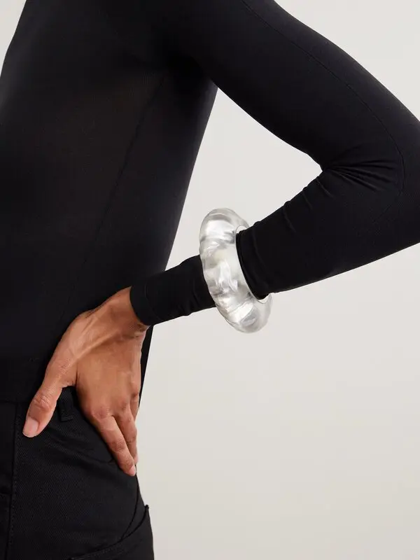 Alaïa Bumper -tone And Plexiglas Cuff - Silver