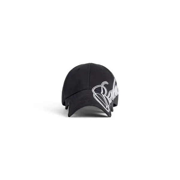 Balenciaga Cursive Cap - Black