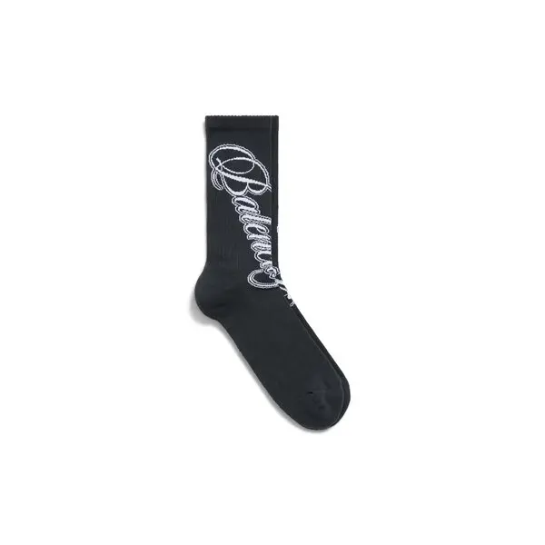 Balenciaga Cursive Socks - Black