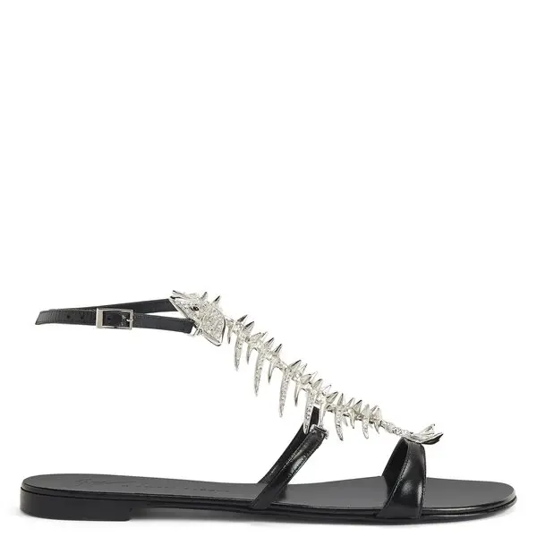 GIUSEPPE ZANOTTI Slim2.0 Flat Sandals - Black