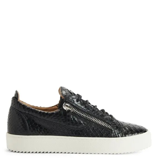 GIUSEPPE ZANOTTI Frankie Reptile Print Sneakers - Black