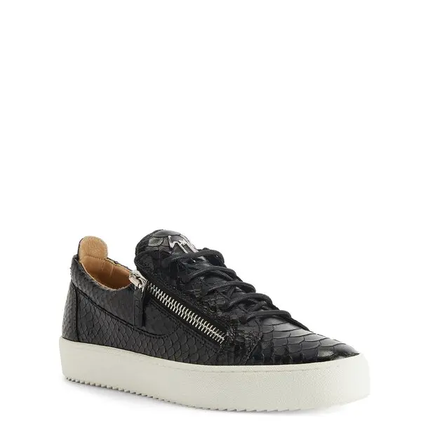 GIUSEPPE ZANOTTI Frankie Reptile Print Sneakers - Black
