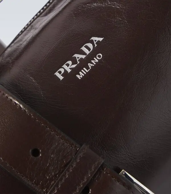 Prada Leather Tote Bag - Brown