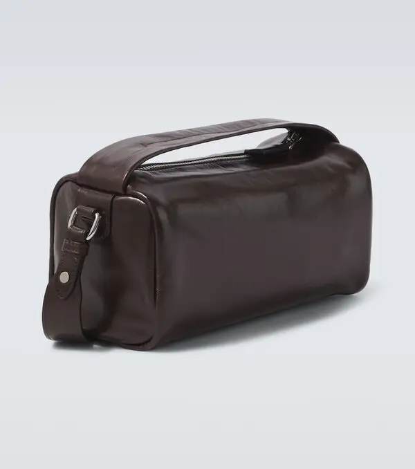 Prada Leather Tote Bag - Brown