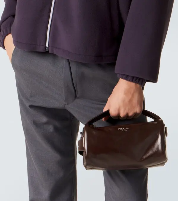 Prada Leather Tote Bag - Brown