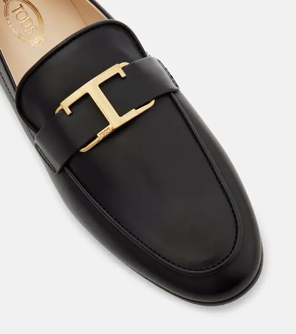 TOD'S T Timeless Leather Loafers - Black